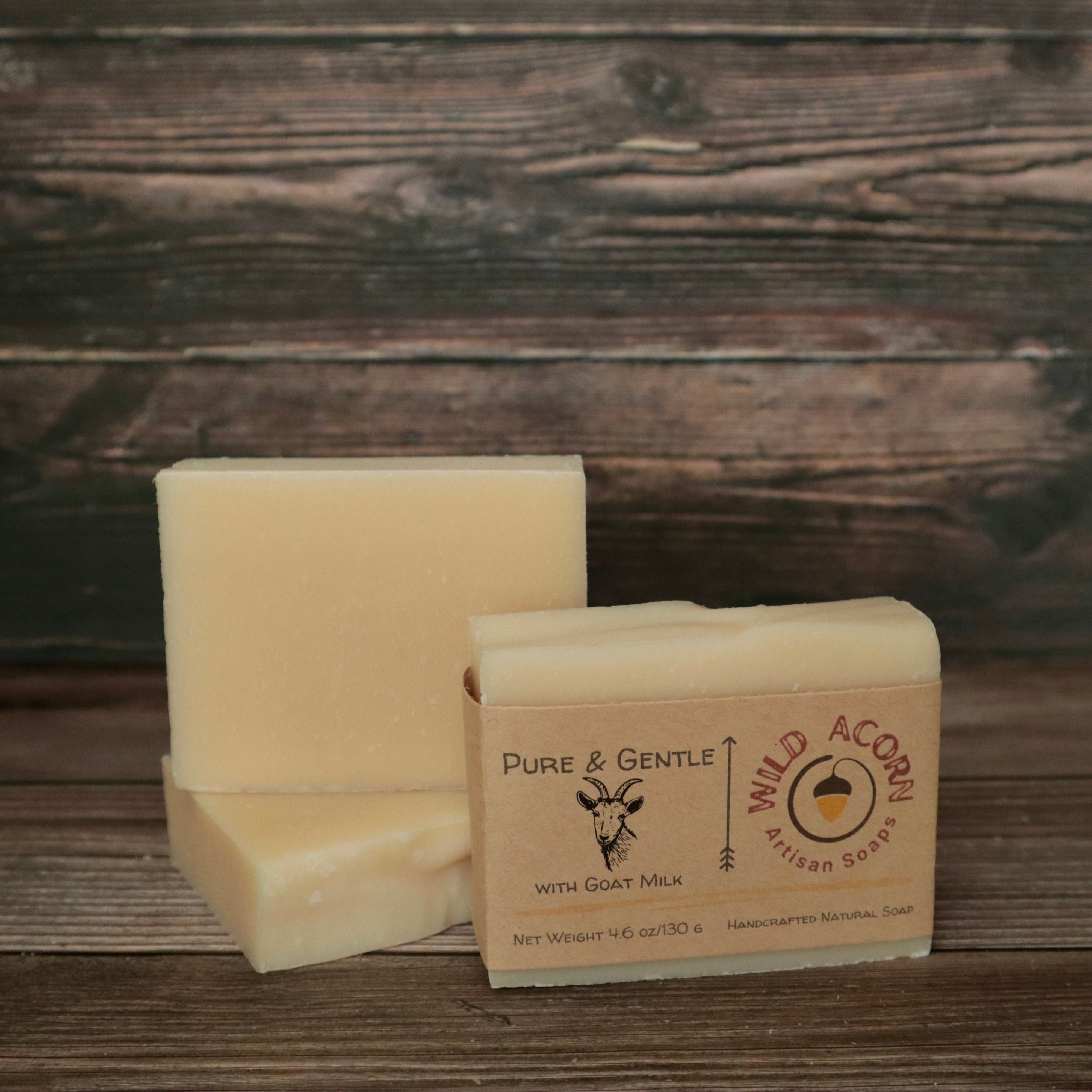 Pure & Gentle Soap with Goat Milk – Wild Acorn Artisan Soaps LLC